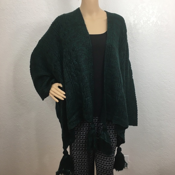 the magic wand | Sweaters | Dk Green No Button Cardigan Sweater With ...